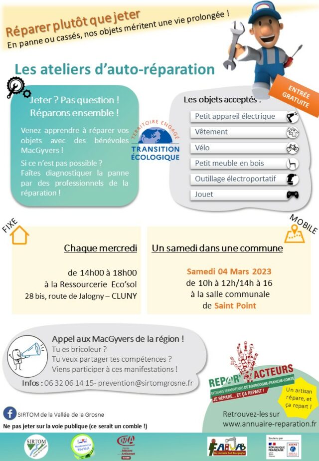 Atelier d’auto-réparation | Sirtom de la vallée de la Grosne